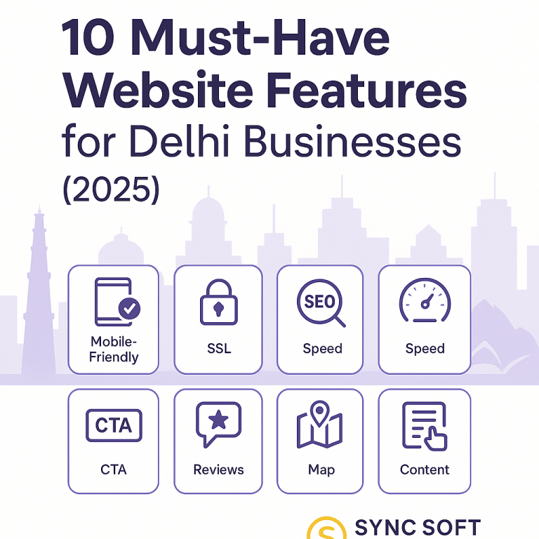 Must Have Website Features For Businesses In Delhi | Sync Soft